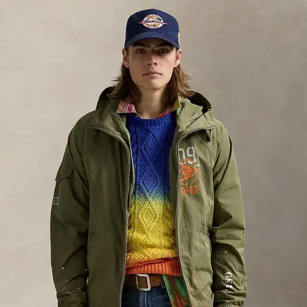Ralph Lauren Peace Love Surf Jacket In Basic Olive - 50% Off